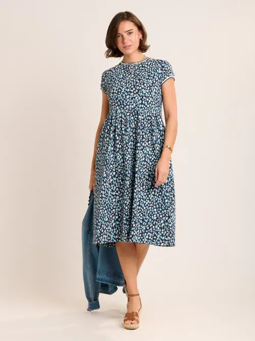 BRAKEBURN Alexia Printed Cotton Midi Dress