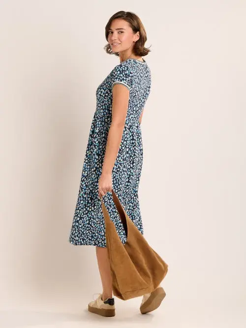 BRAKEBURN Alexia Printed Cotton Midi Dress