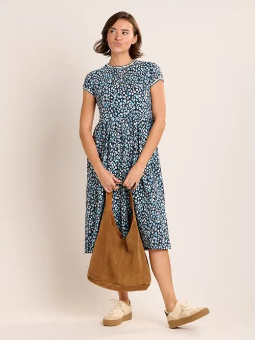 BRAKEBURN Alexia Printed Cotton Midi Dress