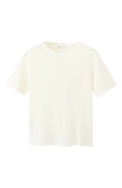 Mango Short Sleeve Sweater - Ecru