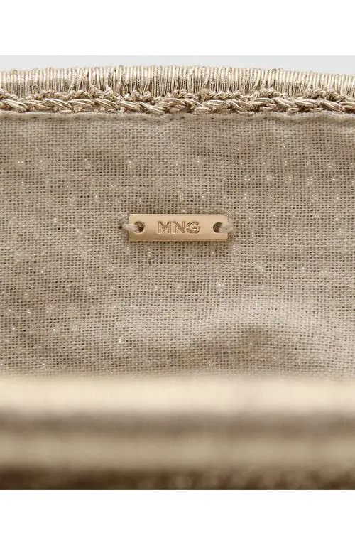 Mango Metallic Frame Clutch