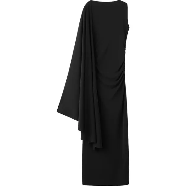 Mango Asymmetric Cape Dress
