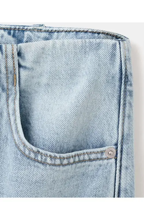 Mango Seamed Balloon Jeans - Medium Blue