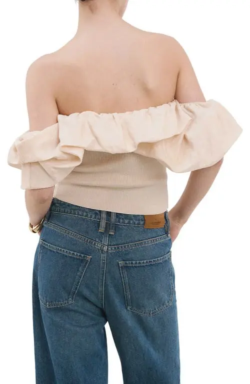 Mango Off-the-shoulder Knit Top