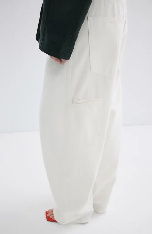 Mango High-waist Balloon Jeans - White