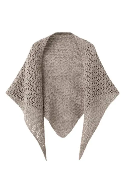 Mango Open Stitch Shawl - Medium Brown