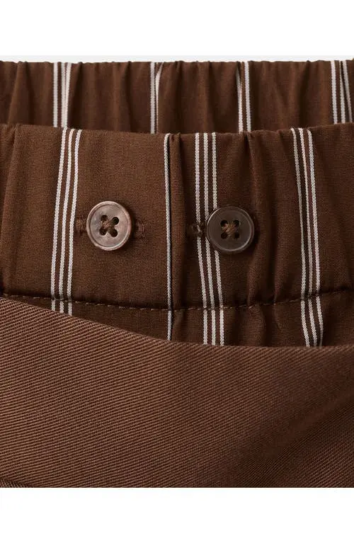 Mango Wide Leg Pants - Brown
