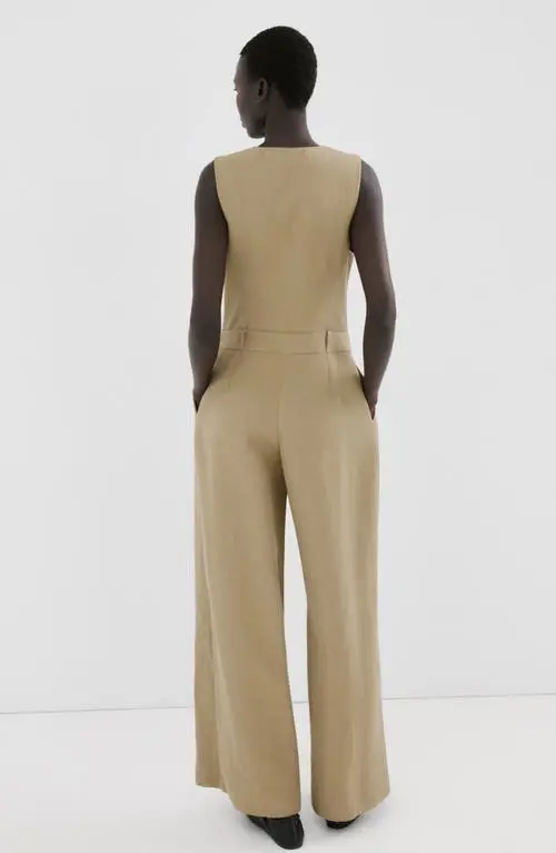 Mango Sleeveless Wide Leg Jumpsuit