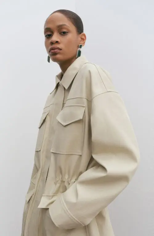 Mango Oversized Cotton Jacket