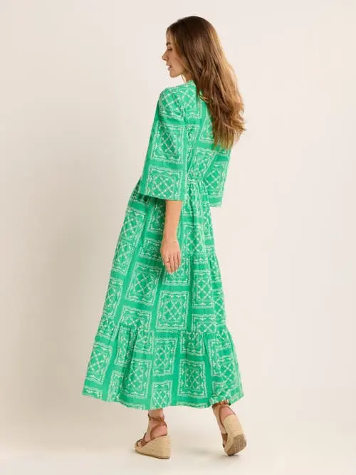 BRAKEBURN Clarisa Embroidered Maxi Dress