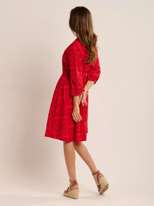 BRAKEBURN Zora Embroidered Cotton Dress