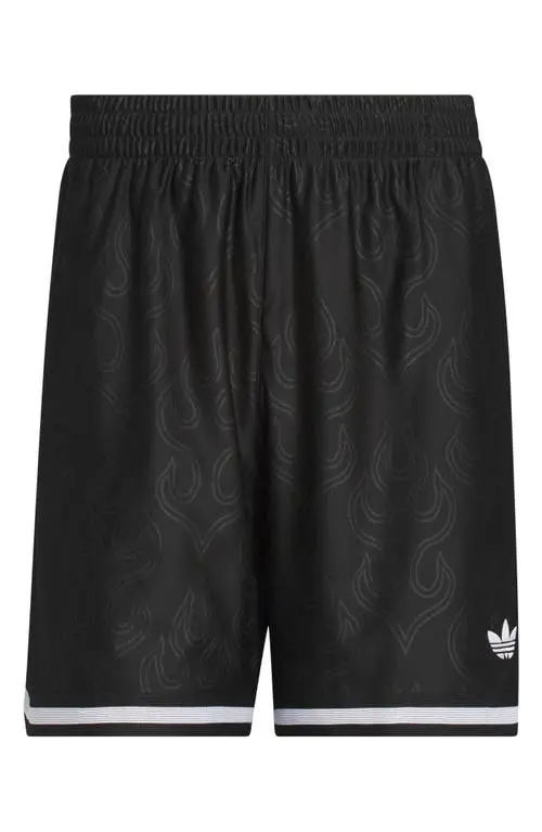 Adidas Basketball Flame Loose Fit Drawstring Shorts