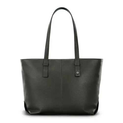 SAMSONITE Leather Tote With Laptop Sleeve - Olive