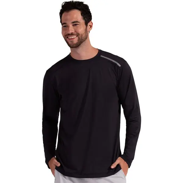 BLOQUV Long Sleeve Jet Tee For Sun And Uv Protection - Black