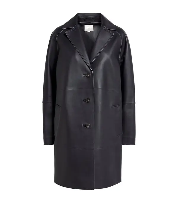 Vince Bonded Leather Coat