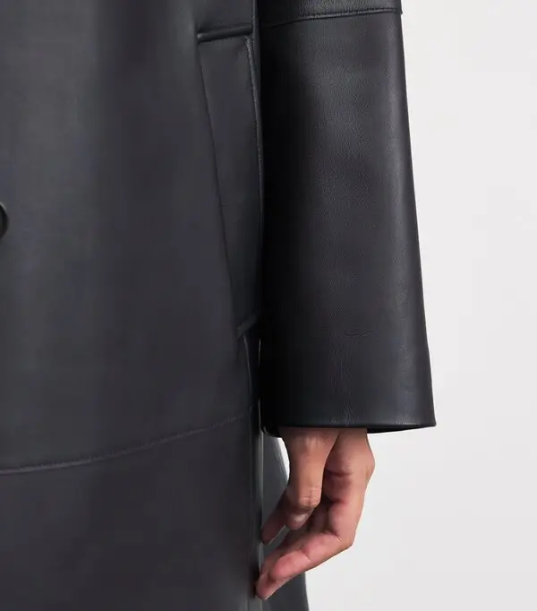 Vince Bonded Leather Coat