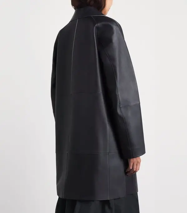 Vince Bonded Leather Coat