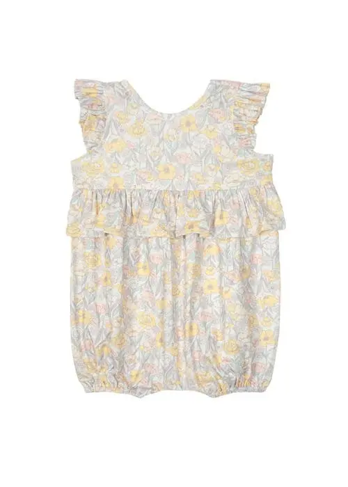 MABEL + HONEY Floral Baby Romper - Yellow