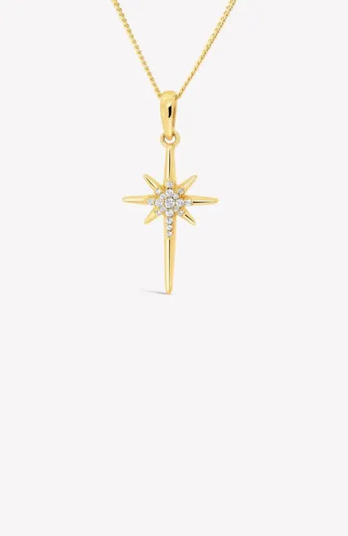 RIZEN JEWELRY Adoring Star Pendant Necklace - 18k Gold Plated