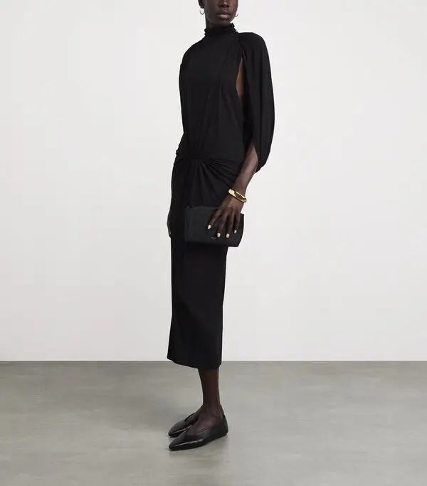 ESSE STUDIOS Cape-detail Solina Maxi Dress