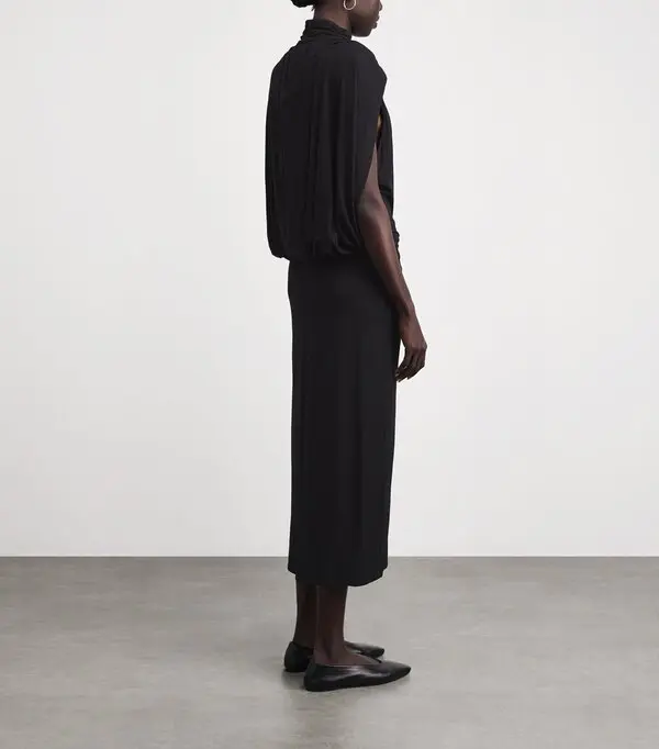 ESSE STUDIOS Cape-detail Solina Maxi Dress