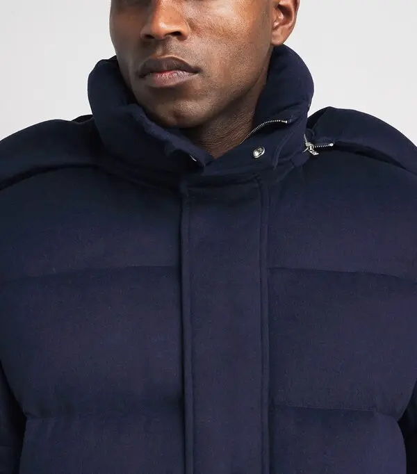ALAN SCOTT Cashmere-blend Quilted Down Coat