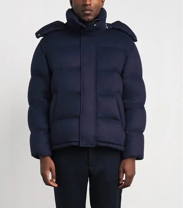 ALAN SCOTT Cashmere-blend Quilted Down Coat