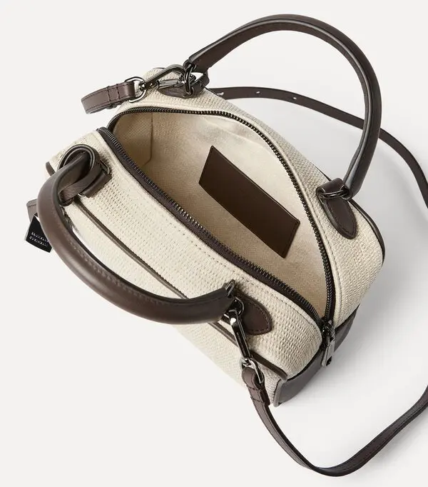 Brunello Cucinelli Woven Top-handle Bag - Beige