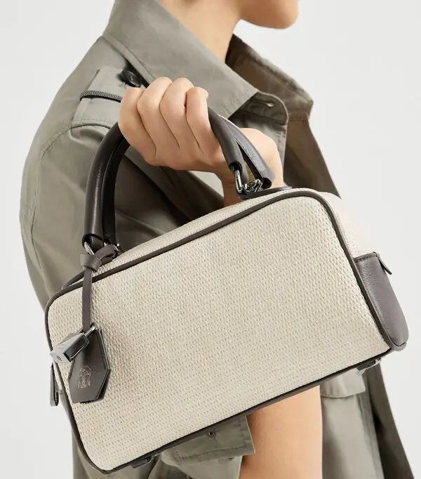 Brunello Cucinelli Woven Top-handle Bag - Beige