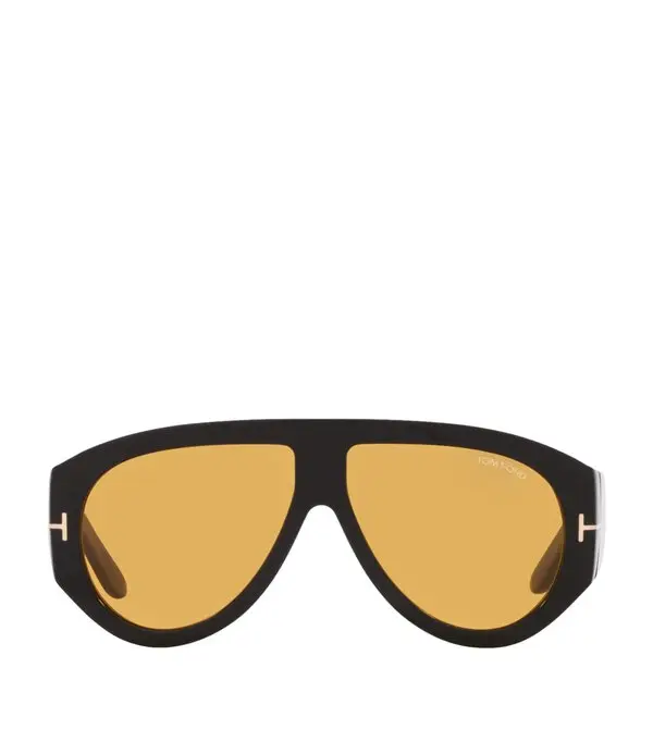 TOM FORD Acetate Bronson Aviator Sunglasses - Black