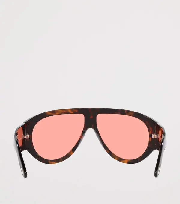 TOM FORD Tortoiseshell Bronson Aviator Sunglasses - Brown