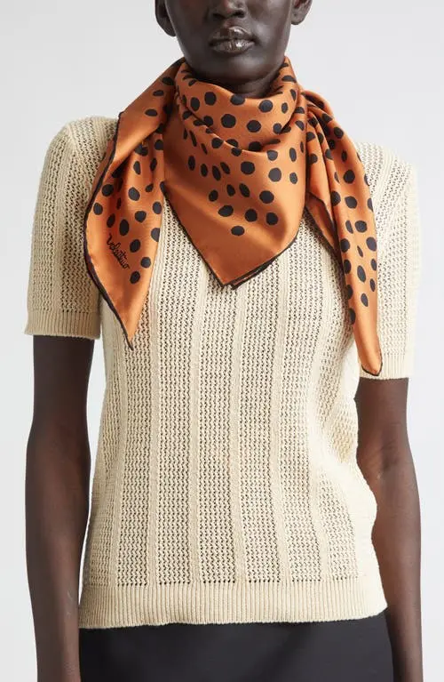 Valentino Garavani Dalmatian Polka Dot Silk Square Scarf