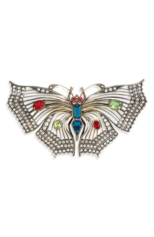 Valentino Garavani Vouloirvoler Butterfly Brooch - Silver Multi
