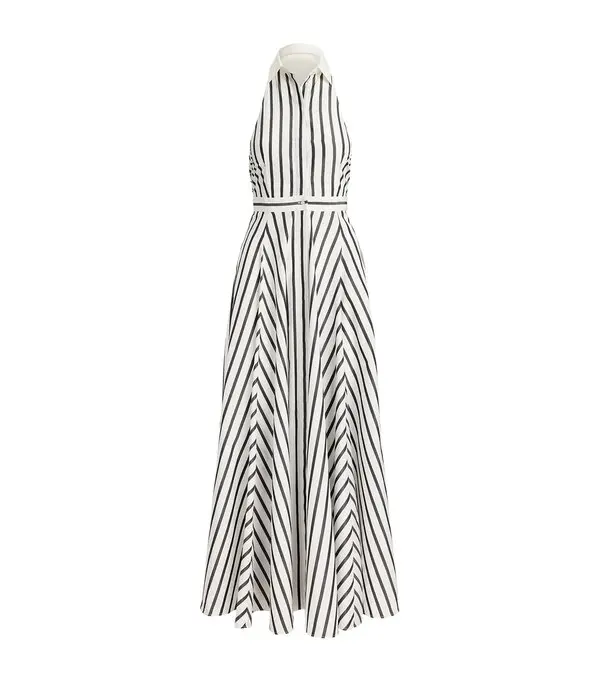 Ralph Lauren Cotton Stripe Eldred Maxi Dress - Black