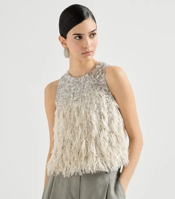 Brunello Cucinelli Fil Coupé Top