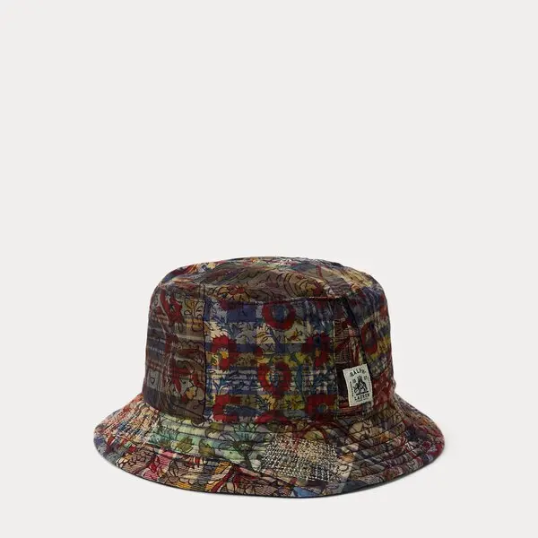 Ralph Lauren Reversible Madras-twill Bucket Hat - Woodblock Patchwork