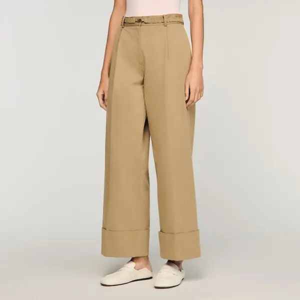 Sandro Wide-leg Pleated Trousers