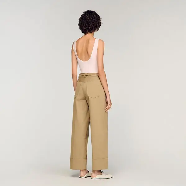 Sandro Wide-leg Pleated Trousers