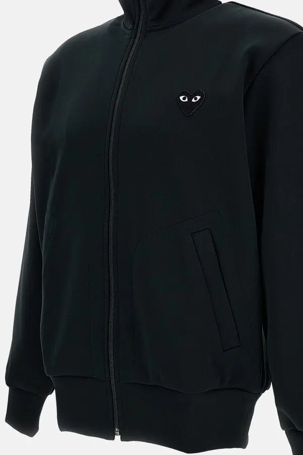 Play Comme Des Garcon Zip Sweatshirt - Nero