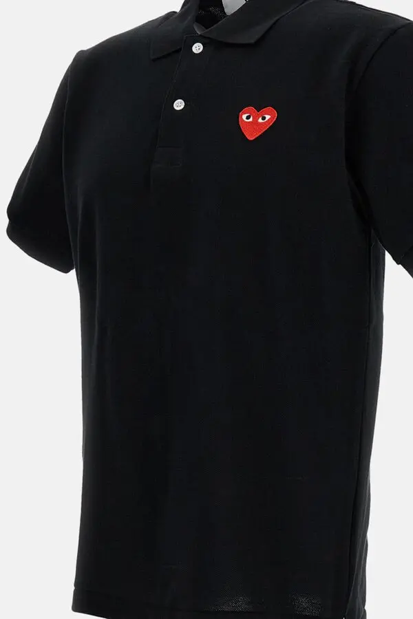 Play Comme Des Garcon Polo Shirt - Black