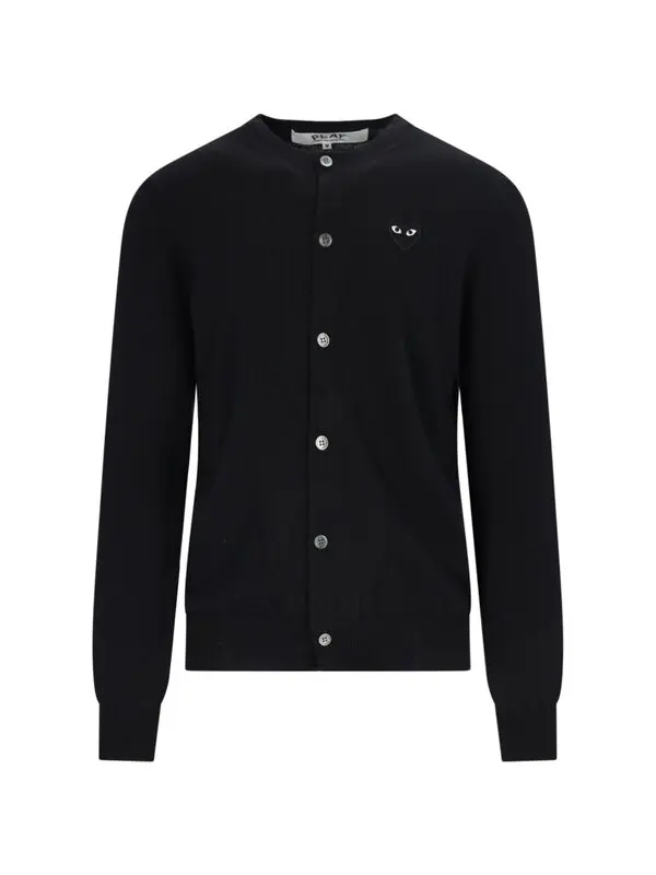 Play Comme Des Garcon Play Comme Des Garcons Cardigan - Black