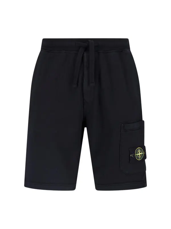 Stone Island Compass Sport Shorts - Black