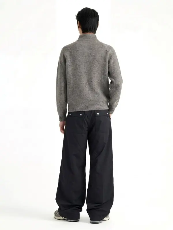 Rick Owens Wide Pants "megastrapped Bolans - Black