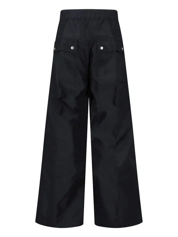 Rick Owens Wide Pants "megastrapped Bolans - Black