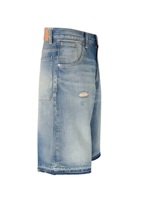 SUNFLOWER Super Wide Denim Shorts - Blue
