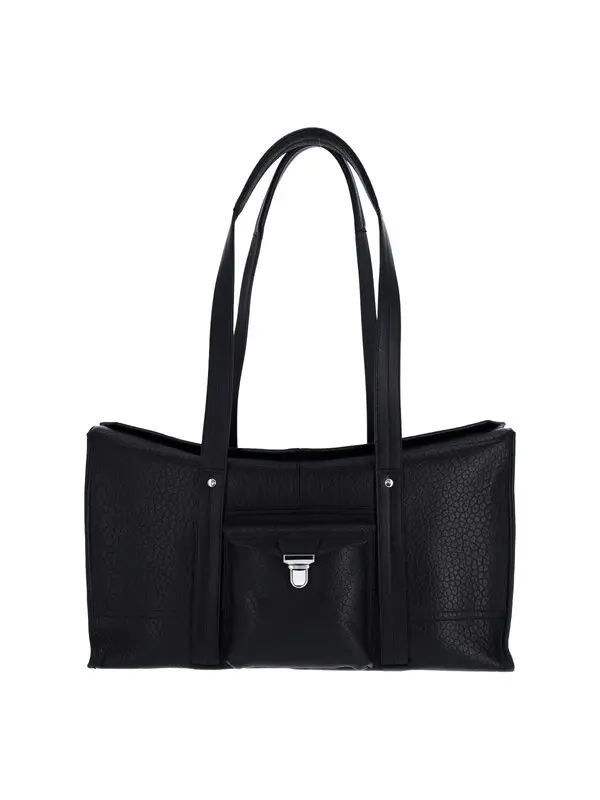 LEMAIRE Leather Soft Gear Tote Bag - Black