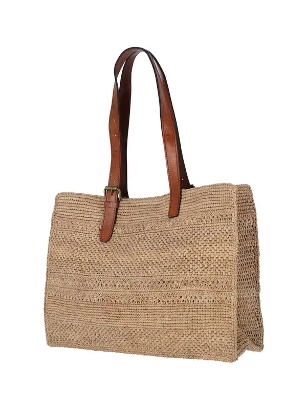 IBELIV Nomade Raffia Tote - Beige