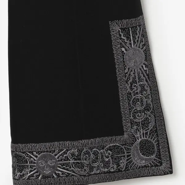 Burberry Cropped Embroidered Wool Silk Flared Trousers - Black