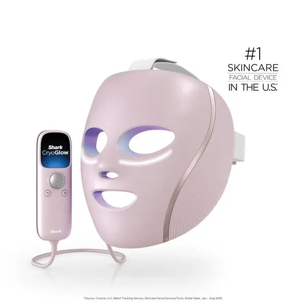 SHARK Cryoglow Led Face Mask In Rose - Rose Glow