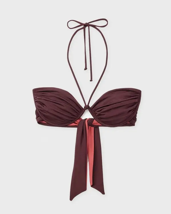 SEAQUELLE Billow Bikini Top - Burgundy